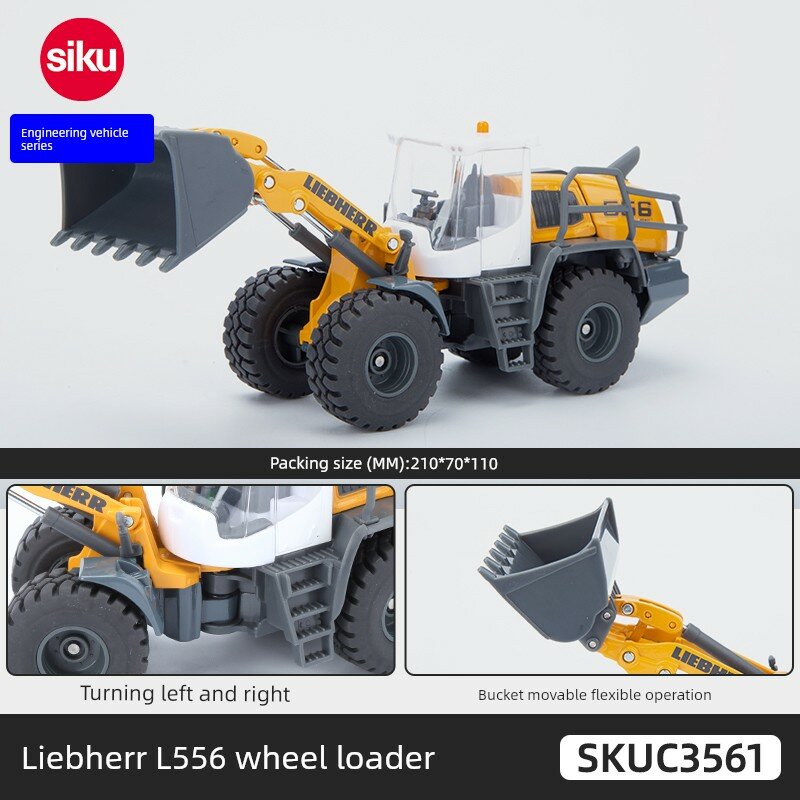 Модель колесного погрузчика Liugbauer L556, алюминиевая конструкция, 1:64