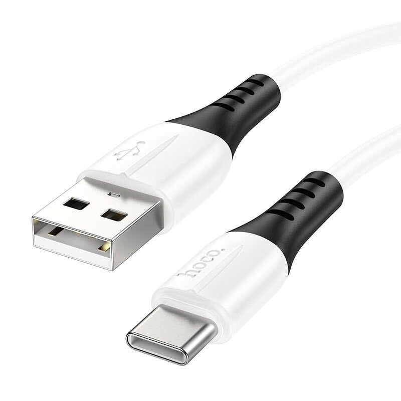 HOCO кабели HC - 68582 X82 USB кабель Type - C 1m 3A Силикон White