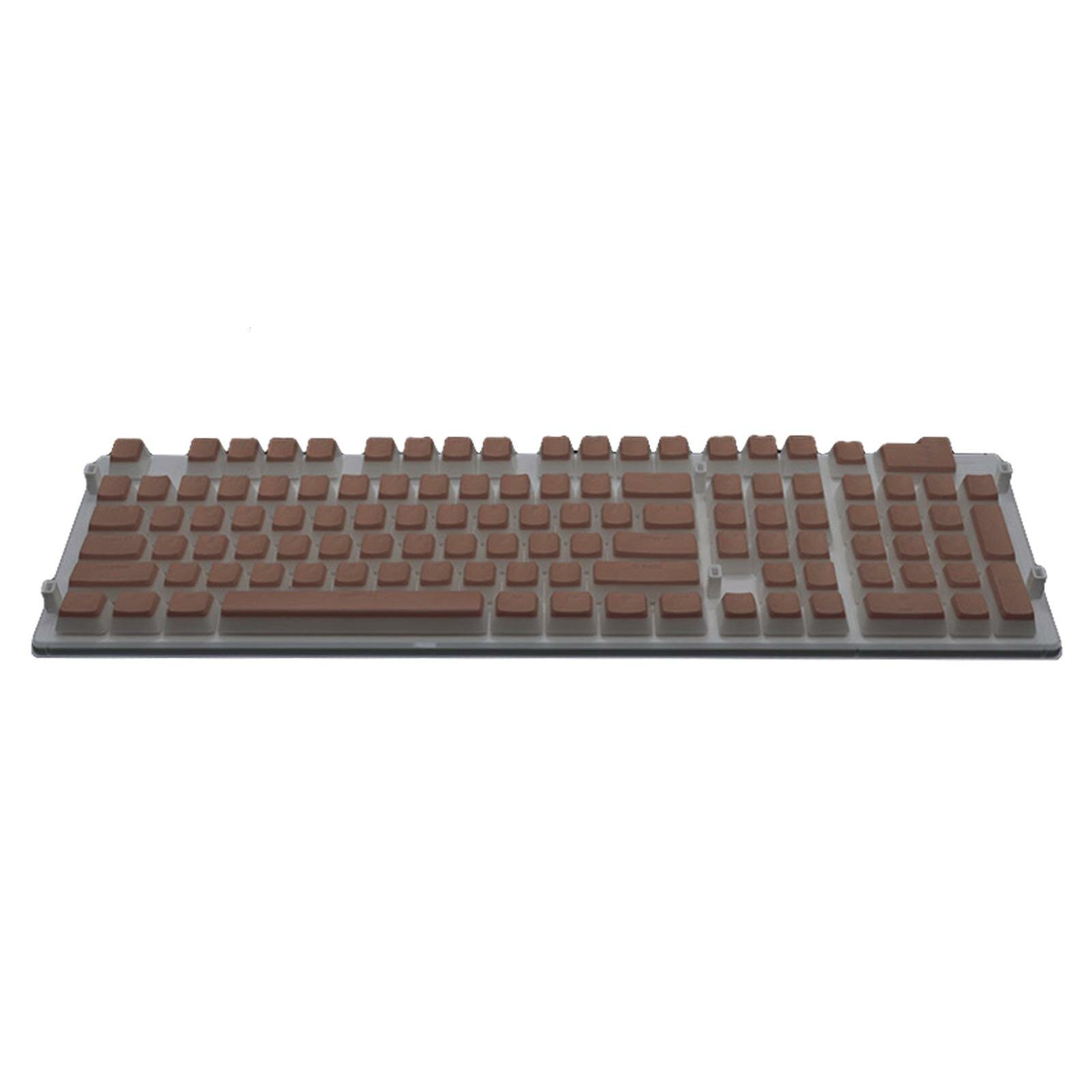 PBT OEM Высокие Пудинг Кейкапы 108 клавиш для Cherry MX, Легкий кофе