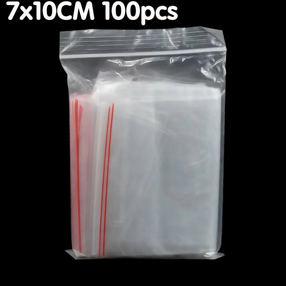 Пакеты zip-lock 7x10см, 100шт, прозрачные