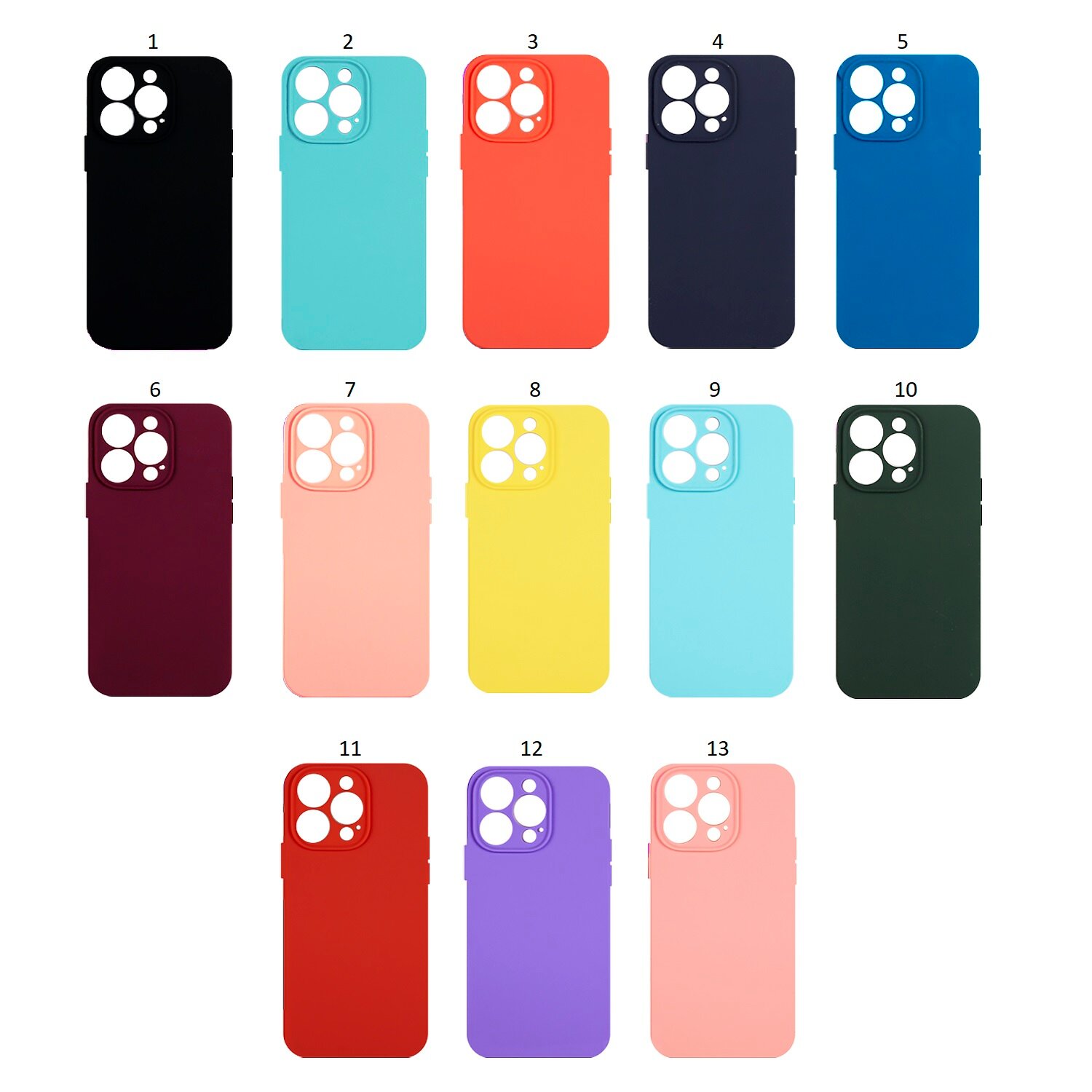 Чехол iPh 13 Pro (6.1) Silicone WS (без лого, в прозрачном пакете)