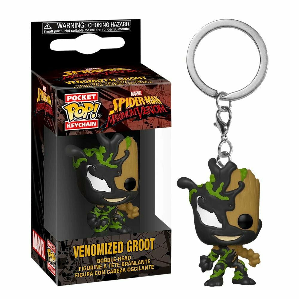 Брелок keychain Веномизированный Малыш Грут Venomized Baby Groot из комиксов Марвел