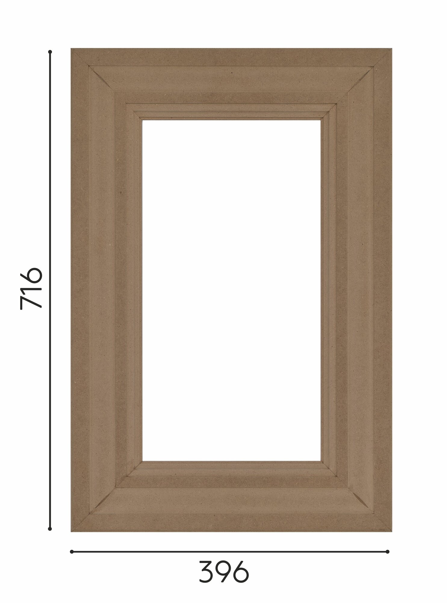 Фасад мебельный МДФ под покраску витрина