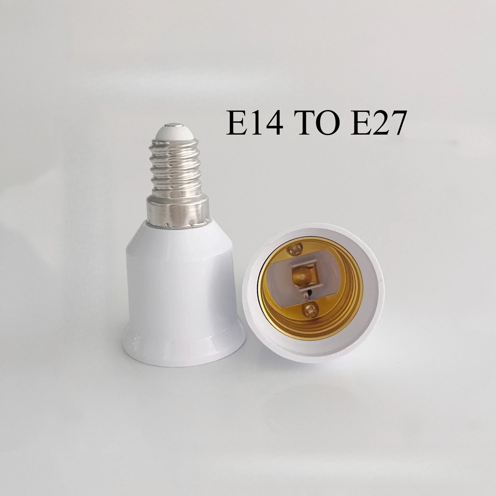 Переходник E14 на E27, белый, ABS