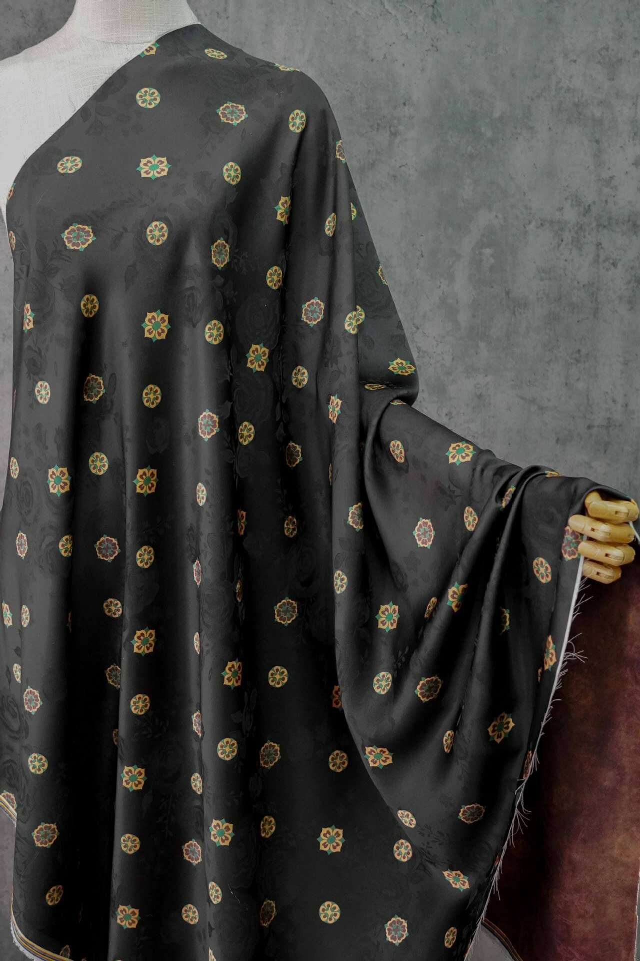 Весна Лето Новый Ацетат Бао Сянхуа Темный Узор Сяньюнь Ткань Национальный Стиль Платье Ханфу Жилет Жаккардовая Ткань