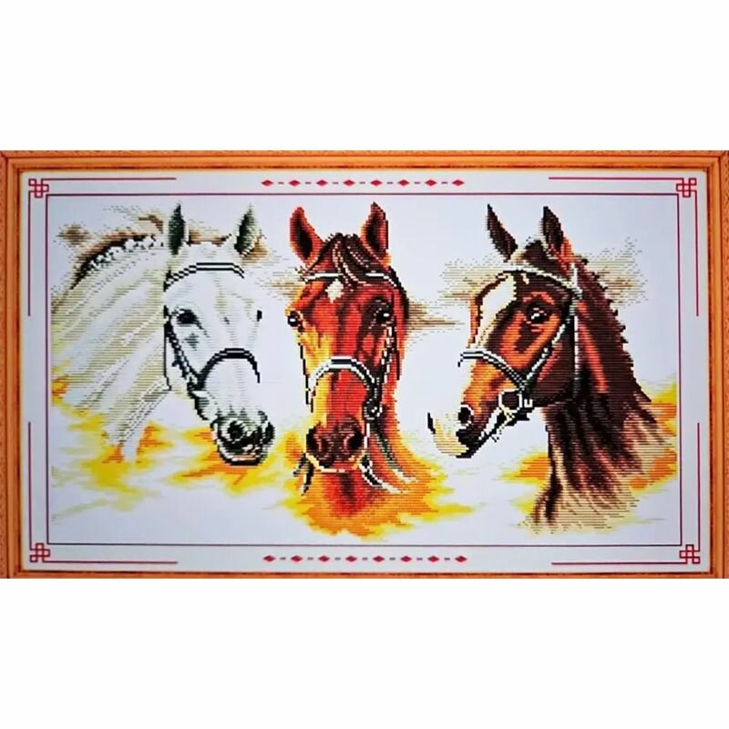 Набор для вышивания иглой Craft Craft Counting Cross Stitch Kit DIY-(247*128)