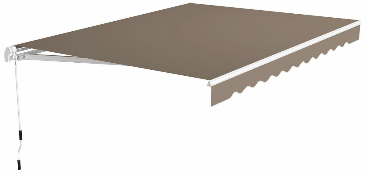 Выдвижной навес 3 x 2 м, водостойкий, защита от ультрафиолета, светло-коричневый