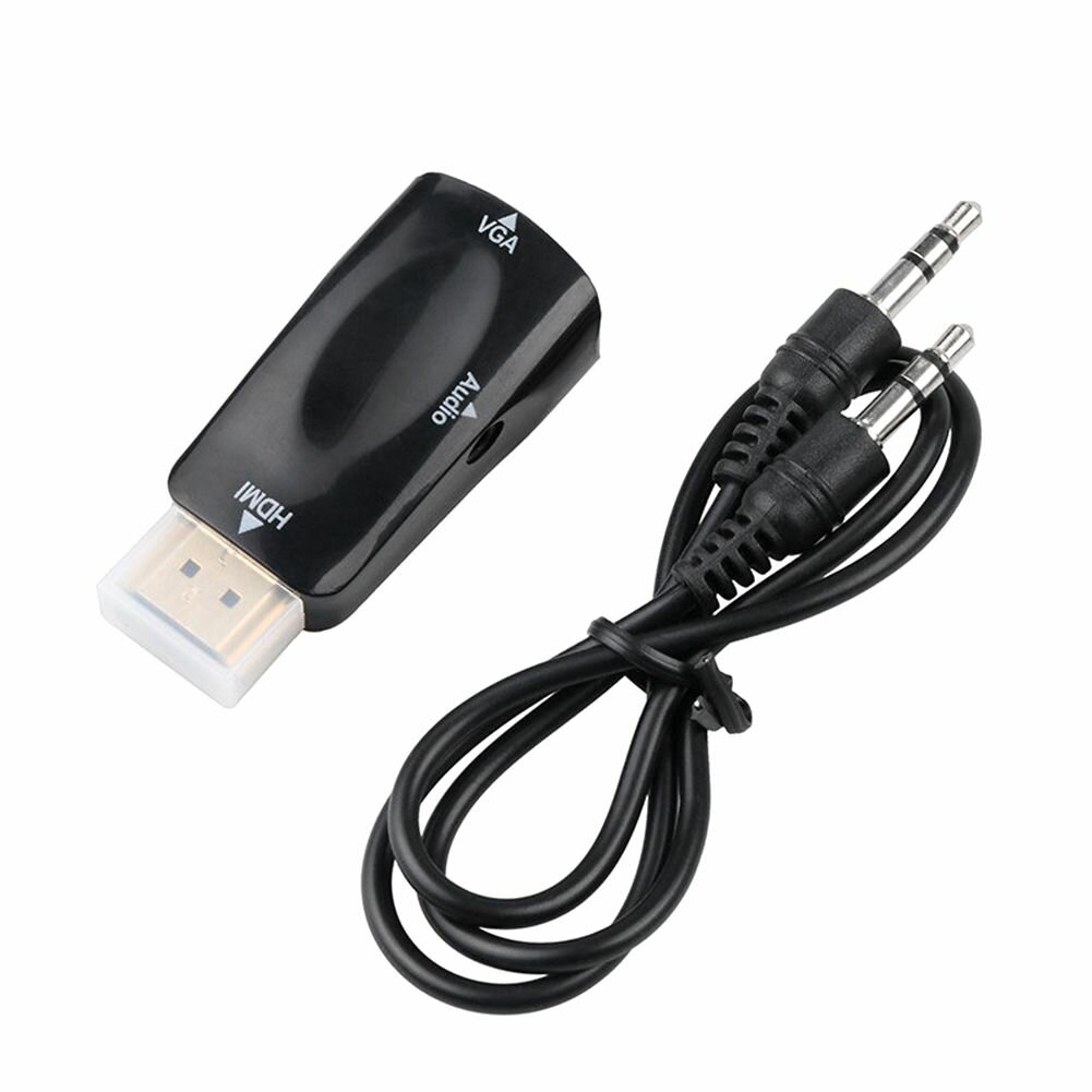 (G C K F) Конвертер -совместимый с VGA, аудиокабель Адаптер 1080P 60 Гц передачей звука Аудиоконвертер разъемом 3,5 мм