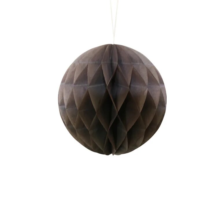 Сотовый шар из крафт-бумаги, 15 см, Coffee color