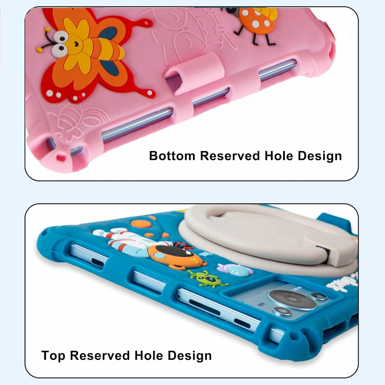 Универсальный мягкий силиконовый детский чехол для DOOGEE TECLAST M40 P40HD P30 P20 Blackview OSCAL BYYBUO SGIN 10,1 дюймовая подставка для планшета с наплечным ремнем Stylus Pen