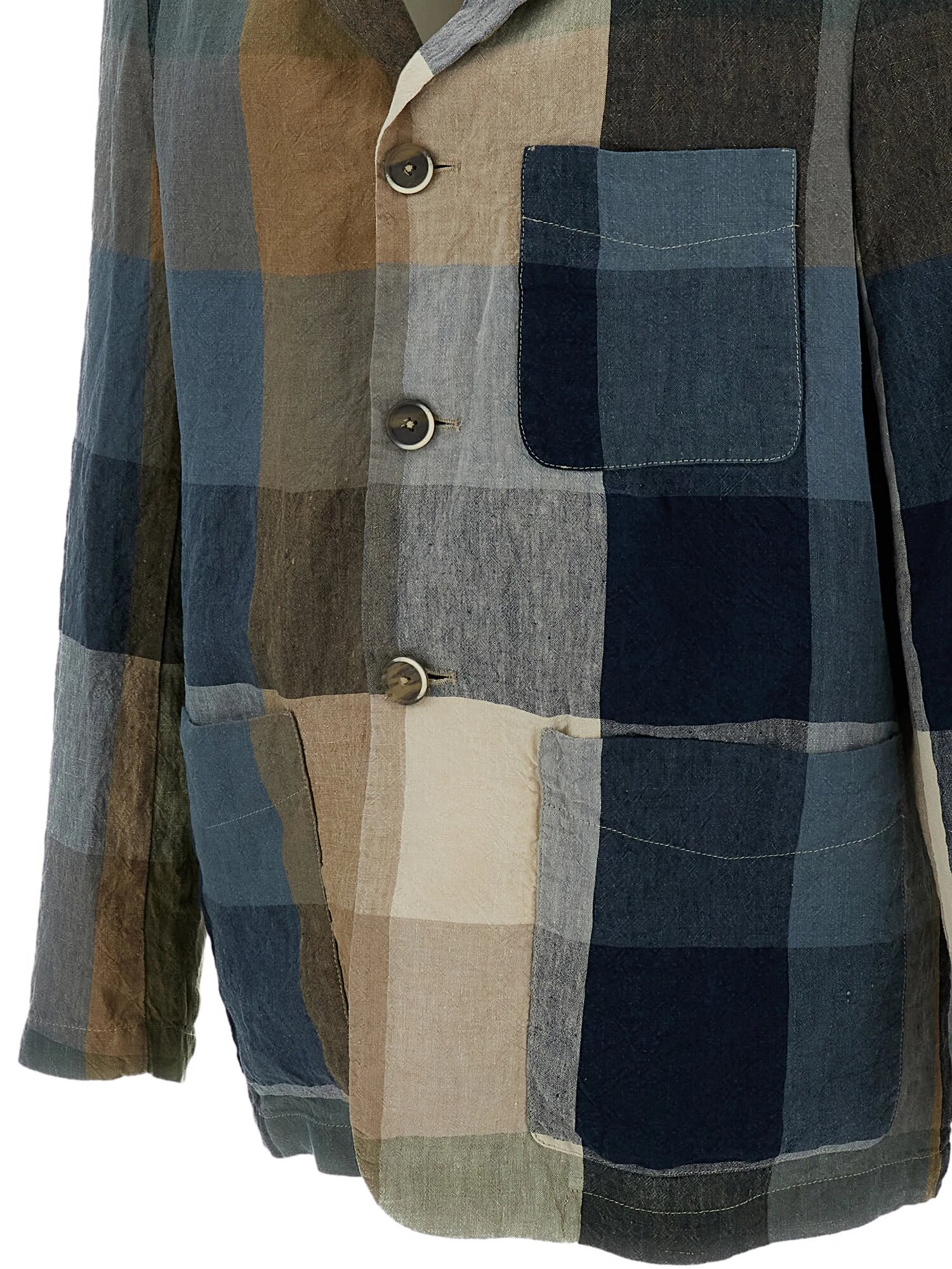 Куртка Barena Checkered patch-pocket jacket, размер 48, разноцветный — фото 1