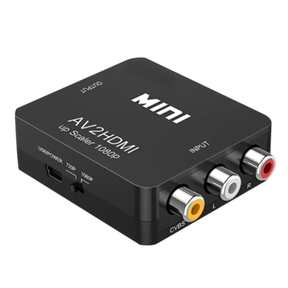 (T W O E) Преобразователь В AV 1080P Mini CVBS Video Audio Converter Adapter PAL / NTSC Для TV PC STB