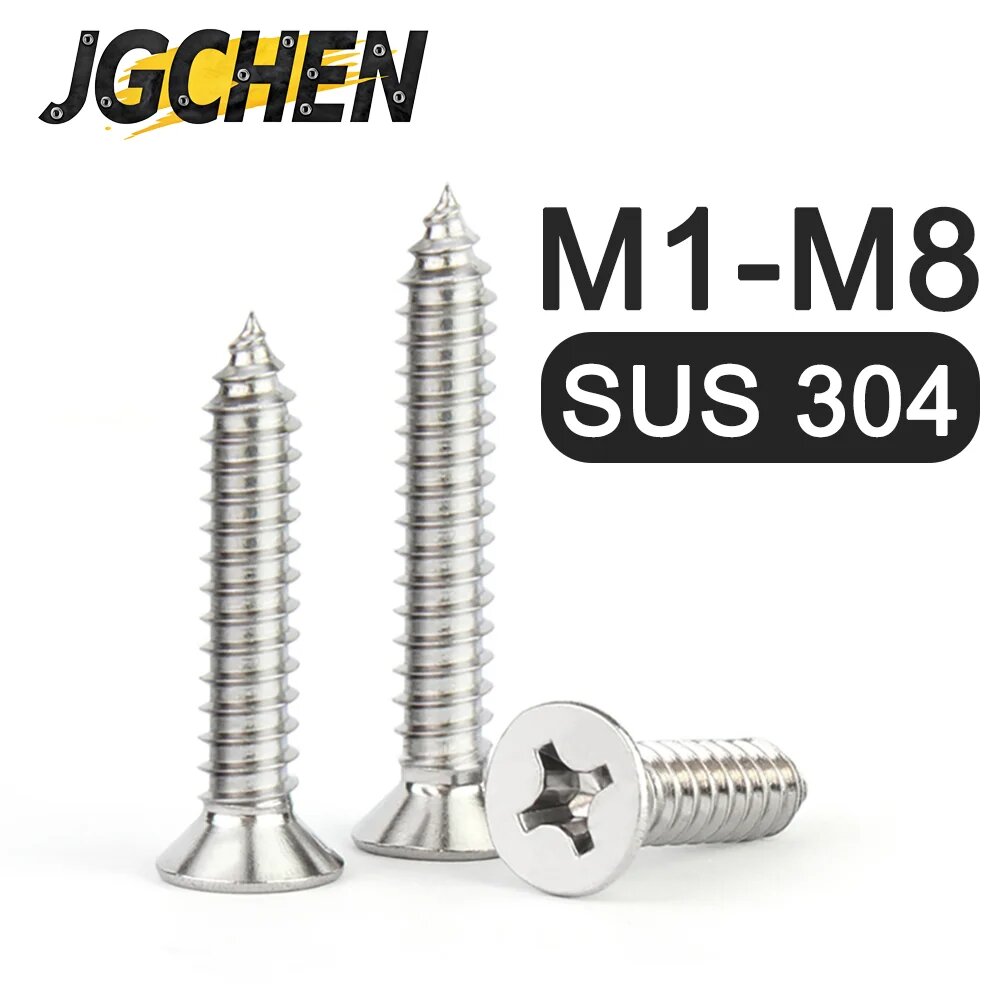 Саморезы XMSJ по дереву из нержавеющей стали M1-M8 M8 (3 Pcs), 80mm