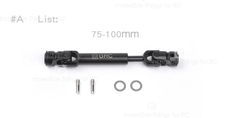 GRC G2 Стальной вал трансмиссии для RC Crawler 45-143 мм A 75-10mm