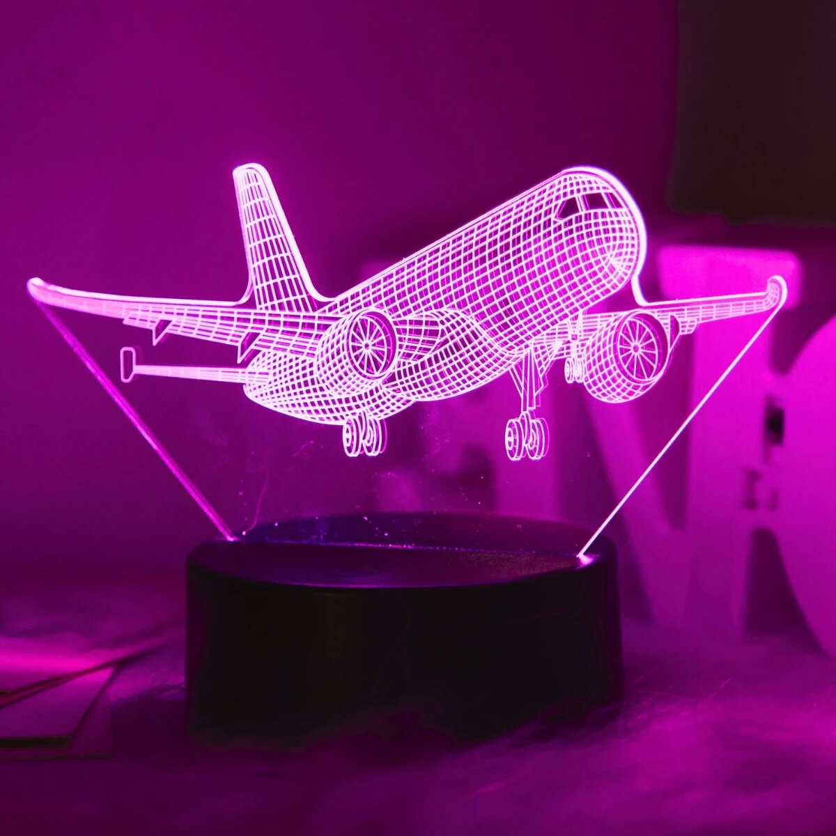 3D ночник самолет DL3D5001