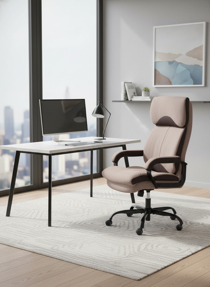 Компьютерное кресло руководителя TetChair Duke metal BL, ткань, светло-коричневый