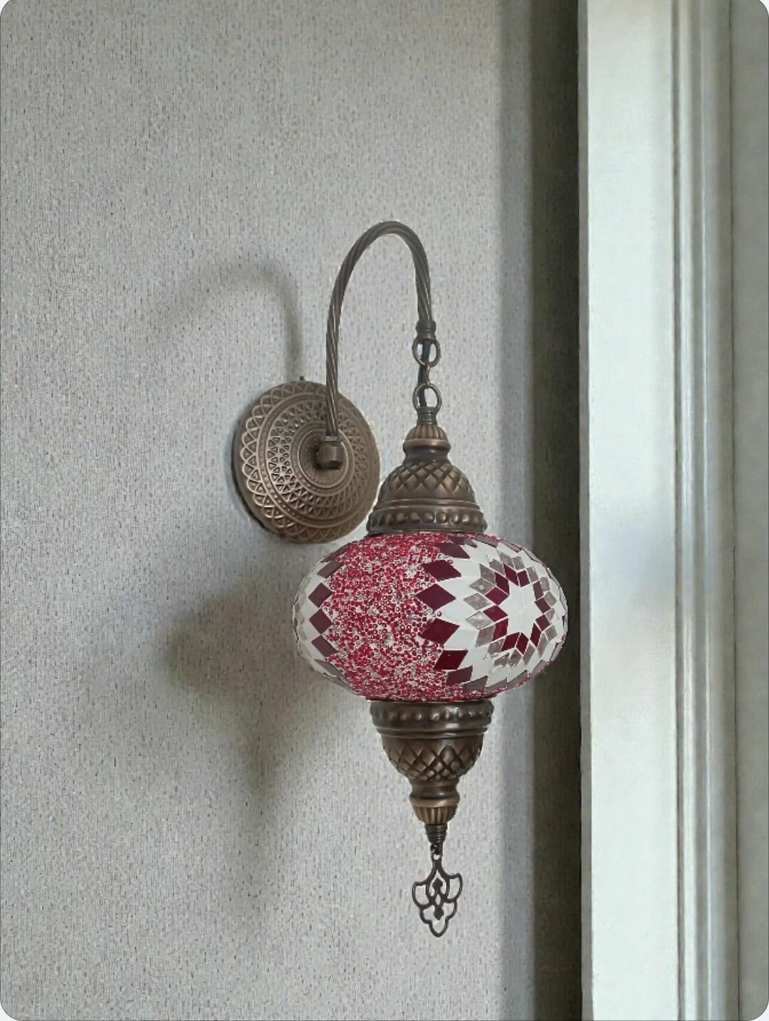 Бра, Настенный светильник, Восточный светильник А 3221 плафон красный 2026