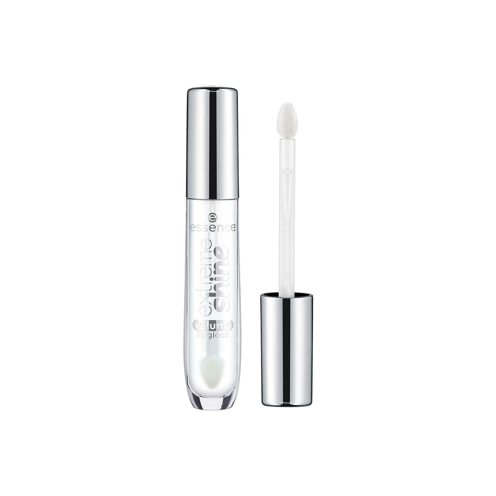 Блеск для губ женский Essence Dewy Plumping, оттенок #01 Shiny Transparent, увлажняющий с эффектом объема, долговременный глянец