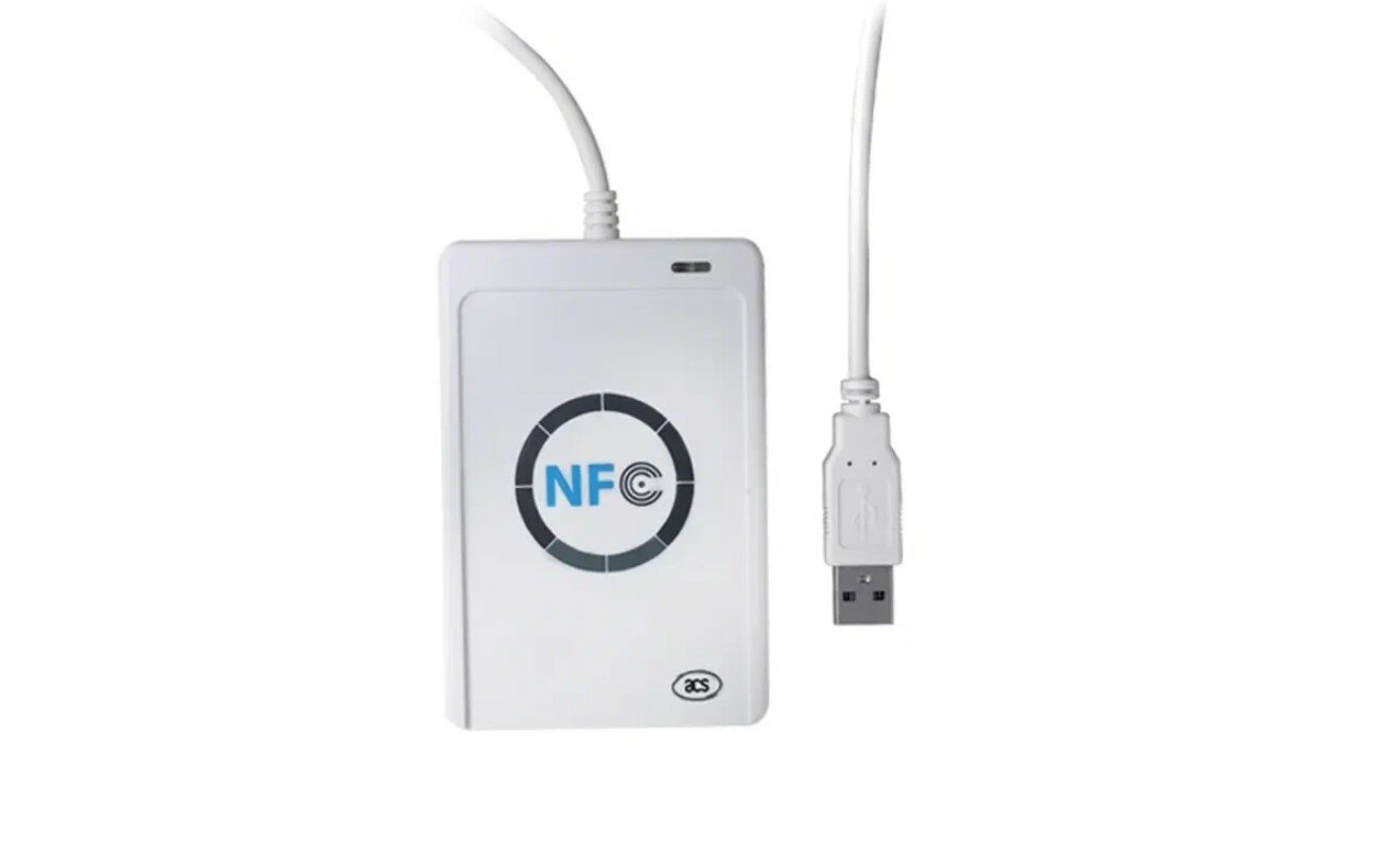 Дубликатор-считыватель карт декодер IC ID/ USB NFC Reader ACR122U, белый, для бесконтактных брелков