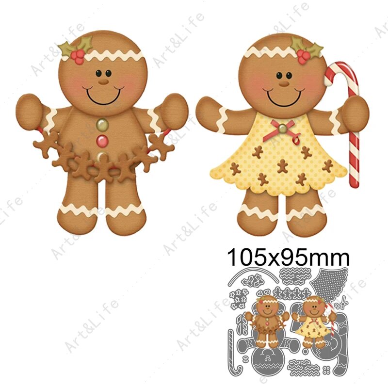 Штамп для скрапбукинга Gingerbread Man 105x95mm