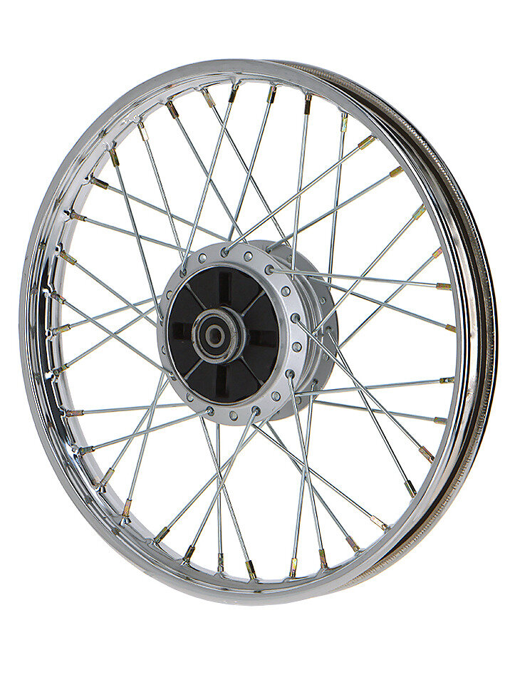 Диск колеса задний в сборе (спицованный, подшипник 6301-RS) для мопеда Delta, Zodiak, ОВ-70, WM