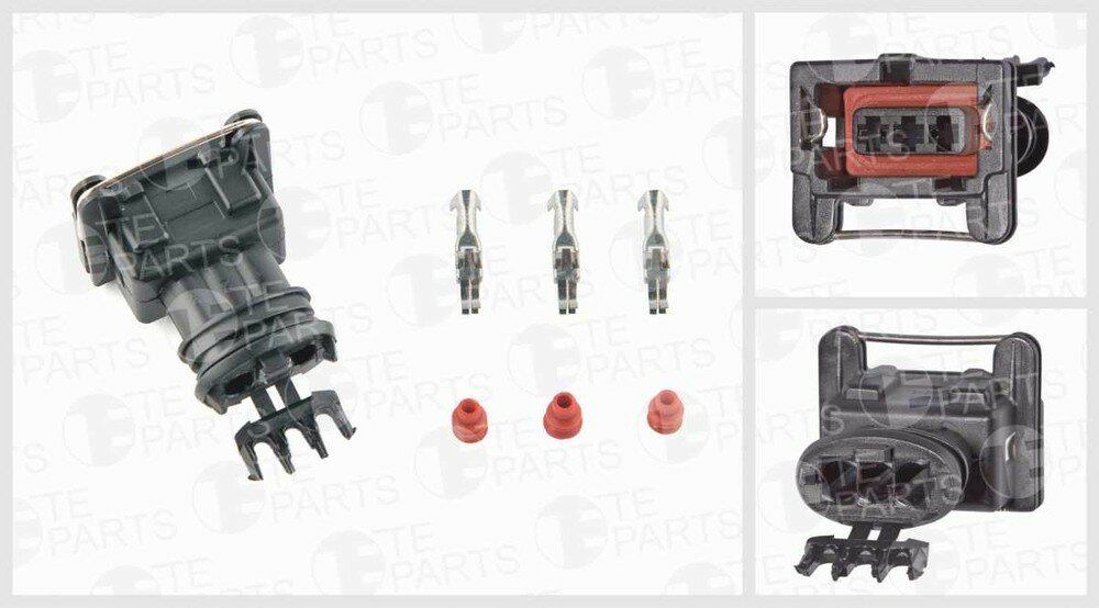Разьем трёхконтактный TE PARTS 7810051 Volvo, Renault, Iveco, Daf, контактный комплектация: 3-pin, 3 уплотнения