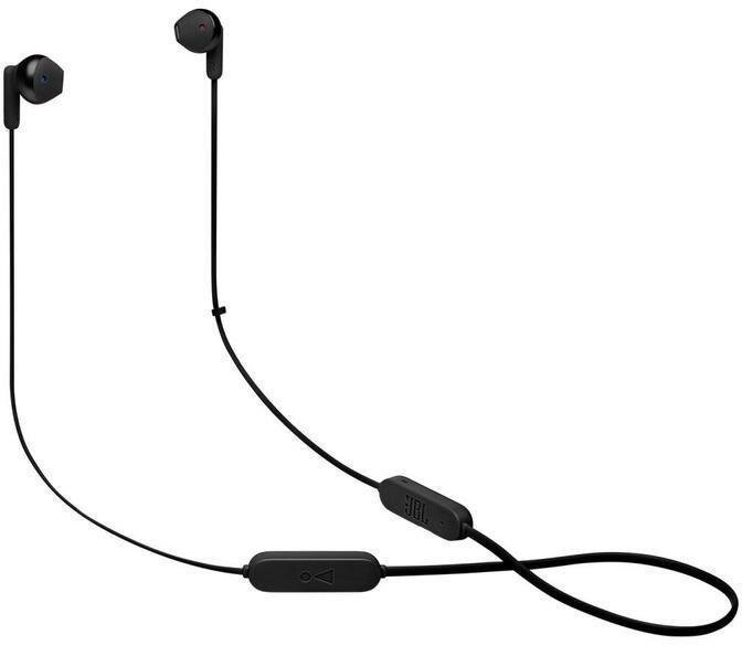 Гарнитура беспроводная JBL T215BT, Bluetooth (шейный обод), вкладыши, черный, JBLT215BTBLK