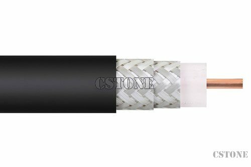 75 Ohm гибкий RG59 тип коаксиальный кабель двойной экранированный с чёрный ПВХ-оболочка