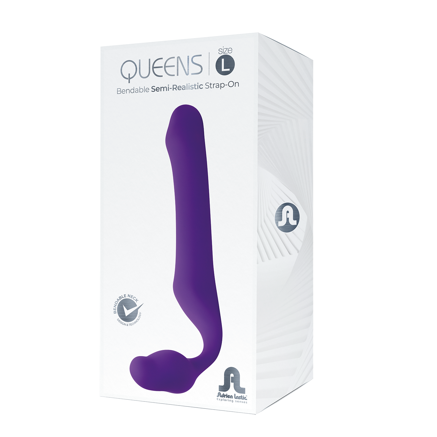Страпон безремневой ADRIEN LASTIC "Queens", фиолетовый, силикон
