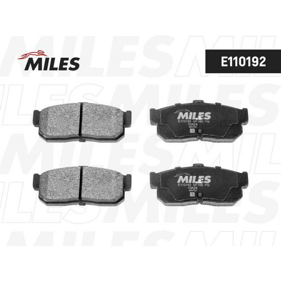 MILES E110192 Колодки тормозные NISSAN ALMERA 95-/MAXIMA 95-/PRIMERA 90-98/SUNNY 87-95 задние