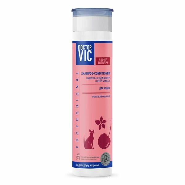 Шампунь-кондиционер для кошек Cherry vanilla Doctor VIC фл. 250мл