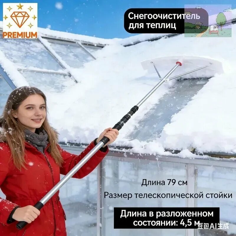 Снегорез для крыши для уборки снега 17 см