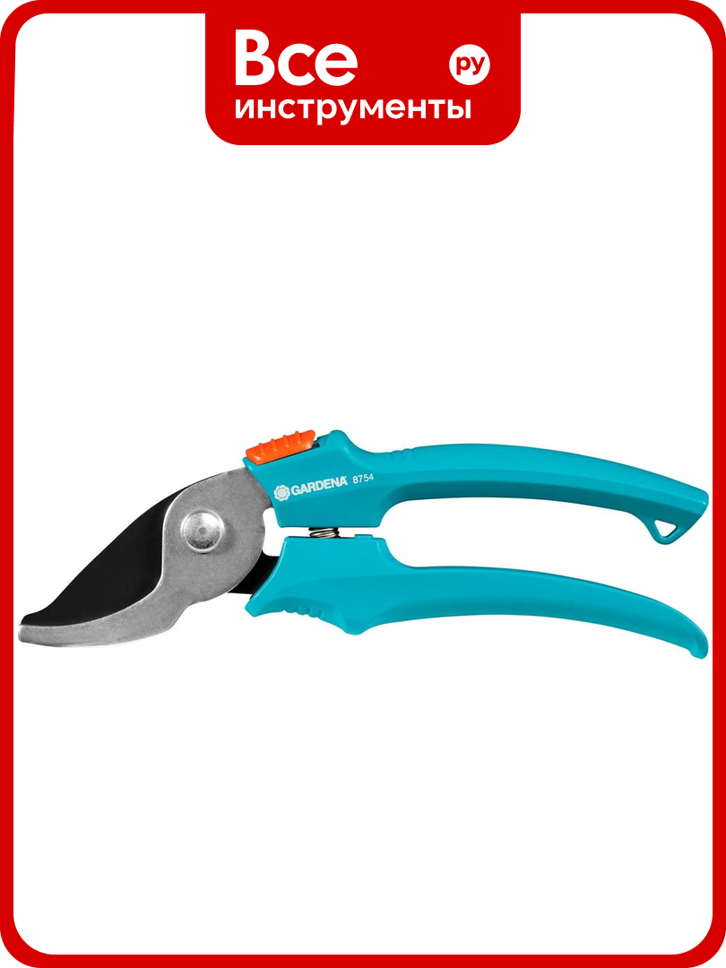 Секатор Gardena B/S 08754-20.000.00 для стекания сока, пружинный привод, стальная лезвия с антиприлипающим покрытием