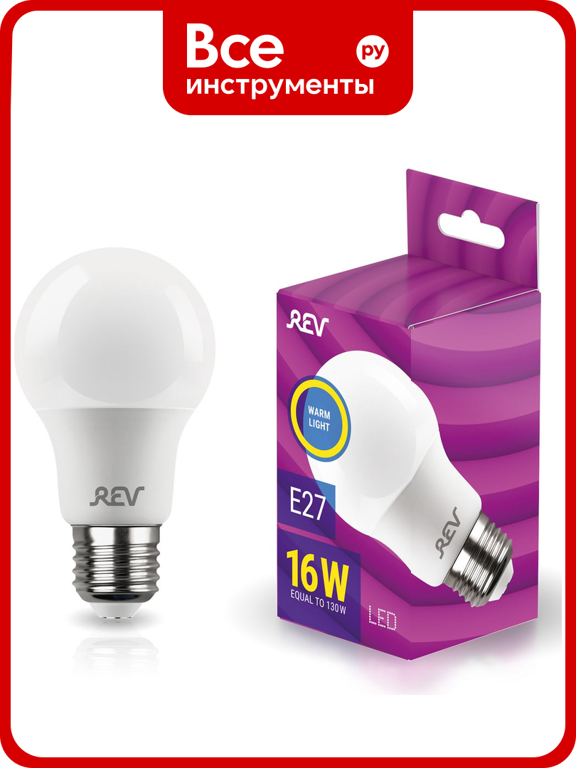 Светодиодная лампа REV A60 Е27 16W, 2700K 32402 7