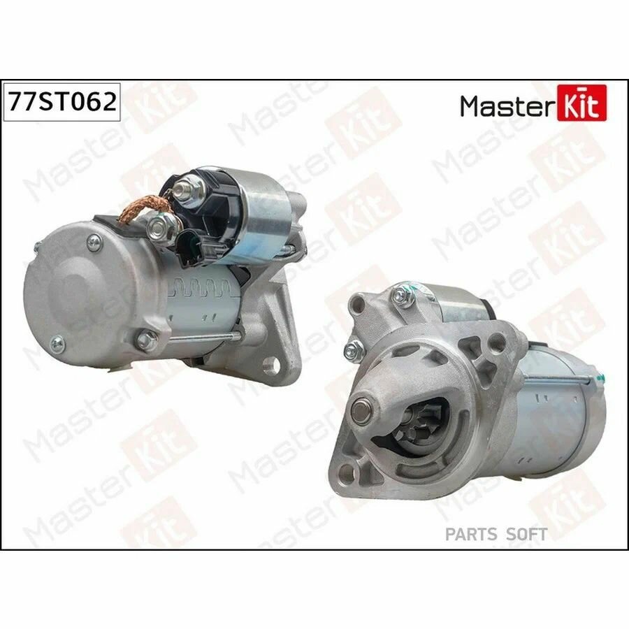 Стартер для TOYOTA AVENSIS 2000-08, COROLLA 2002-09 (1.3кВт) MasterKit арт. 77ST062