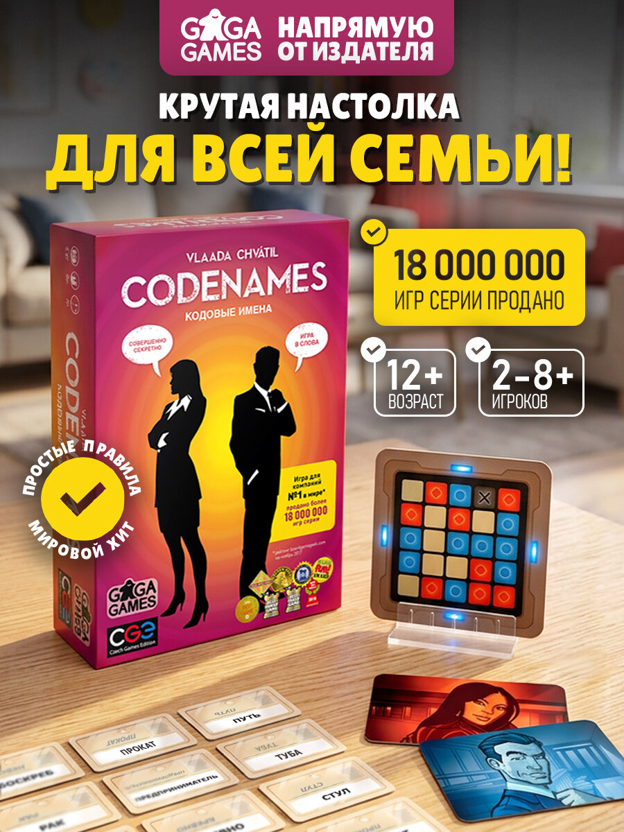 Настольная игра на ассоциации для веселой компании Кодовые Имена