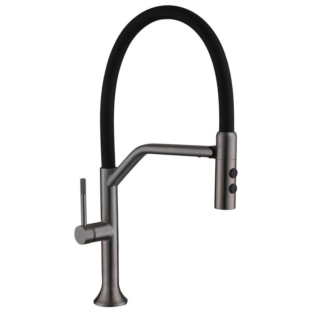 Смеситель для кухни с гибким изливом и режимом душ Fmark FS0052Q, графит