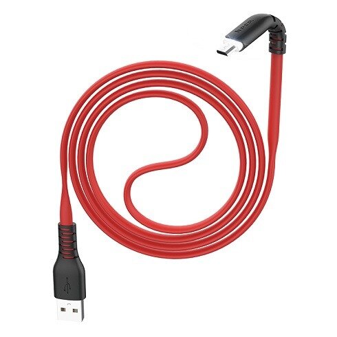 Кабель Hoco X44 Micro USB 1m 2,4A (красный) усиленный коннектор