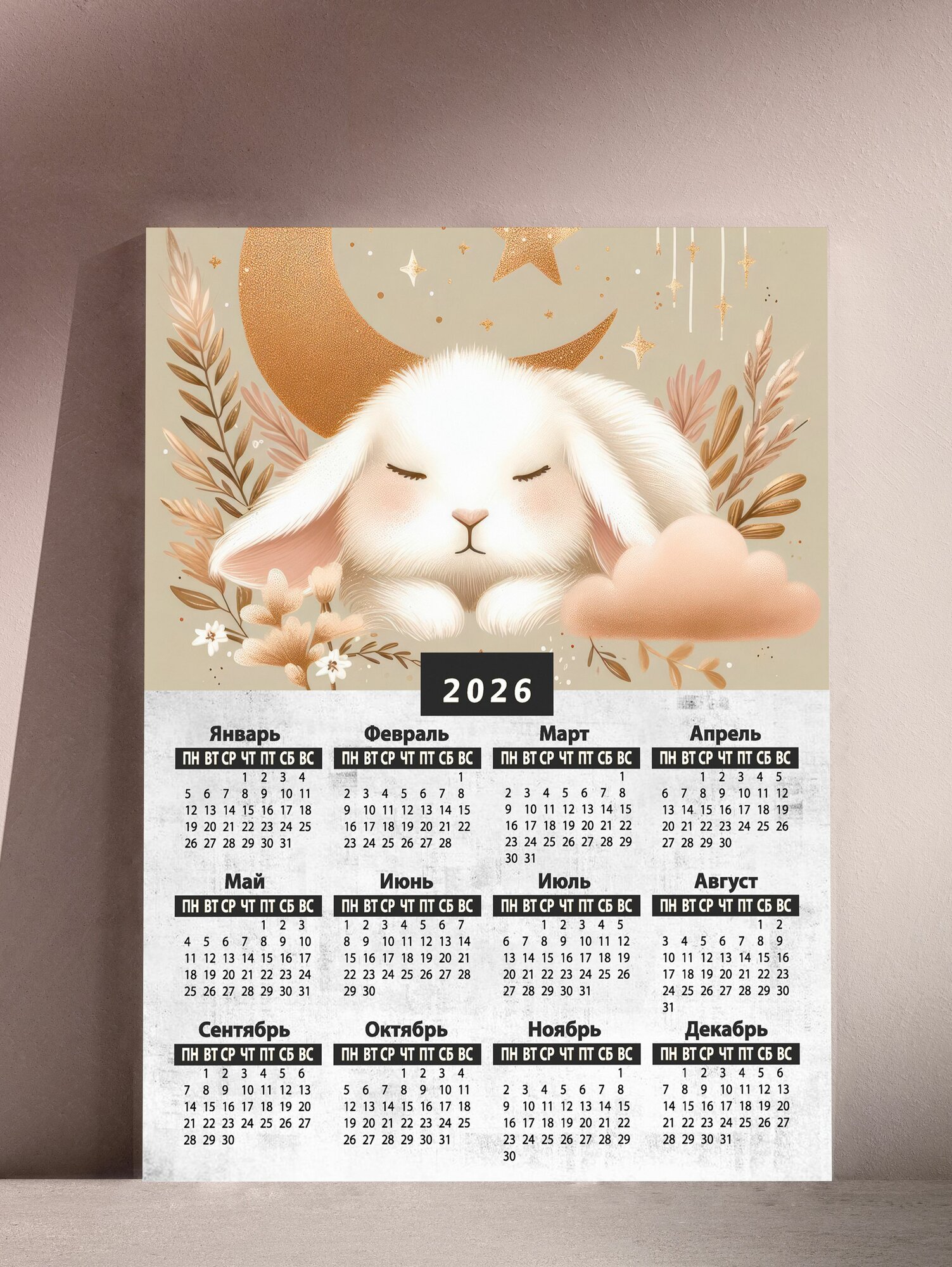 Календарь 2026 Зайка