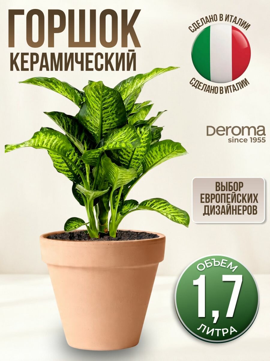 Горшок для цветов керамический DEROMA 1,7 л