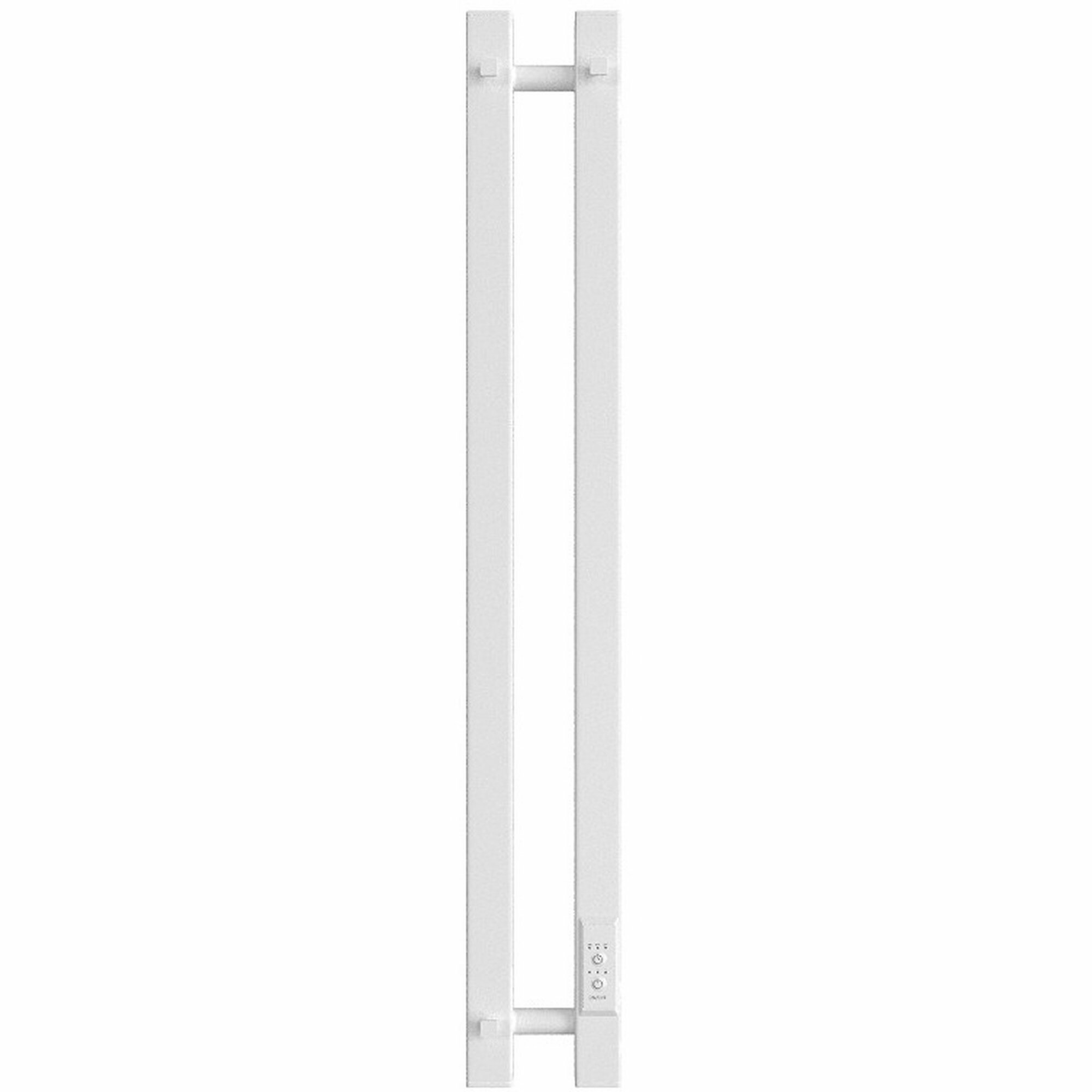 Полотенцесушитель электрический Двин (Dveen) X-2 plaza neo 80x8 см, без полки, К диммер, квадрат белый