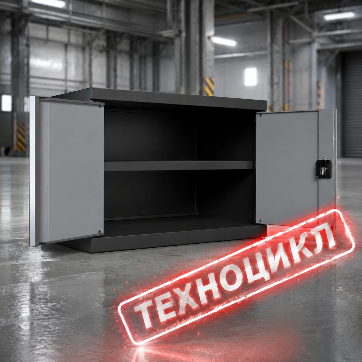 Антресоль металлическая к офисному шкафу шмоф Усиленный техноцикл 800х910х450 мм, металл 1 мм, серый