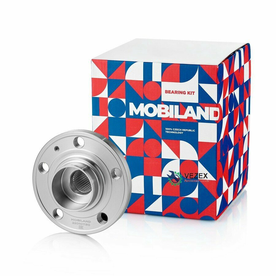 MOBILAND 220101130 Ступица в сборе передняя ABS SKODA Fabia 1999-2008, Fabia II 2008-2014, Fabia III 2014- MOBILAND 220101130