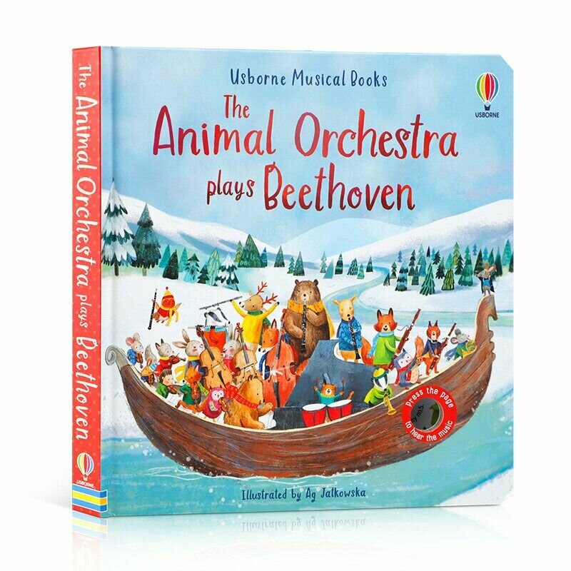 Milu Usborne The Animal Orchestra Plays Beethoven Baby's understanding the basic concepts of music charm Reprinted books