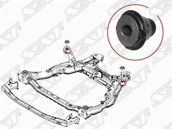 Сайлентблок SAT ST-GS1D-34-64Y подрамника Mazda 6 07-12, CX-7 06-12