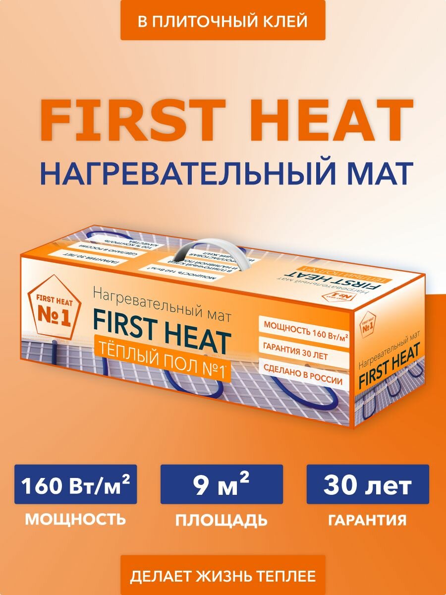 Нагревательный мат «FIRST HEAT» ТСП-1440-9,0
