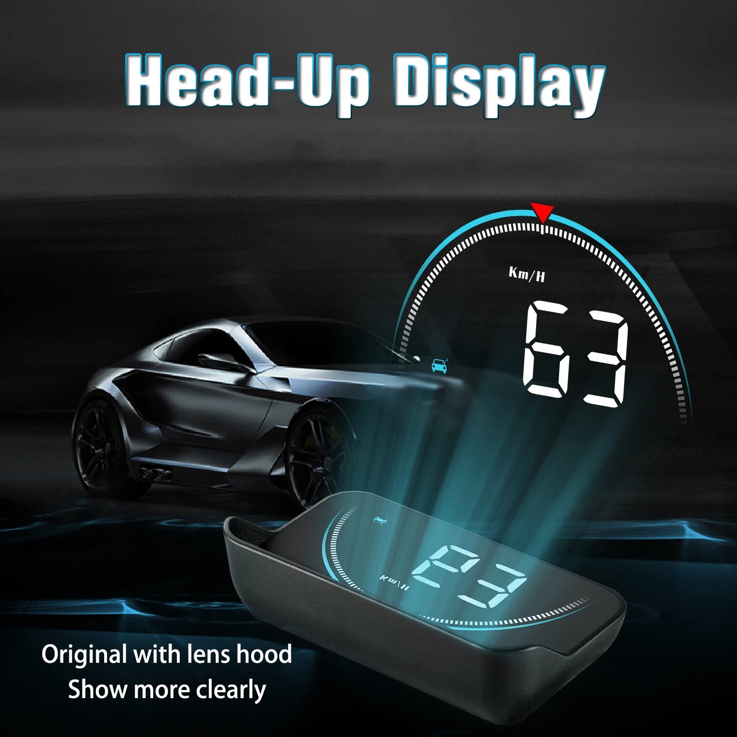 HUD OBD2-M8 Проекционный дисплей Автомобильный спидометр Проектор Лобовое стекло Автоматическая электронная сигнализация Система предупреждения о превышении скорости Умные гаджеты
