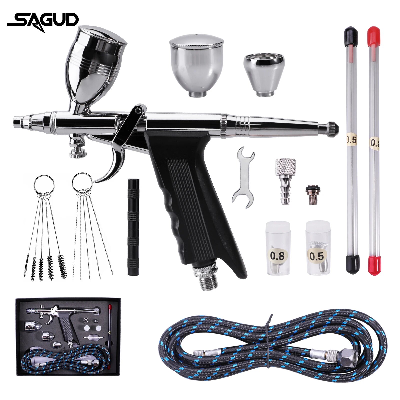 SAGUD SD-116B-SET Аэрограф двойного действия 0,3 мм