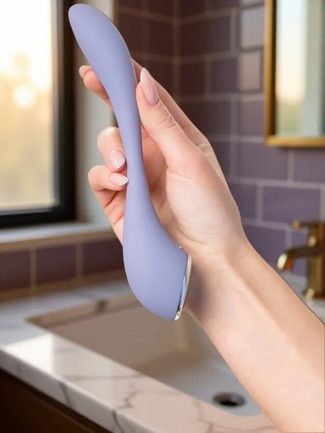Сиреневый гибкий вибратор Satisfyer G-Spot Flex 5+ - 19,6 см.
