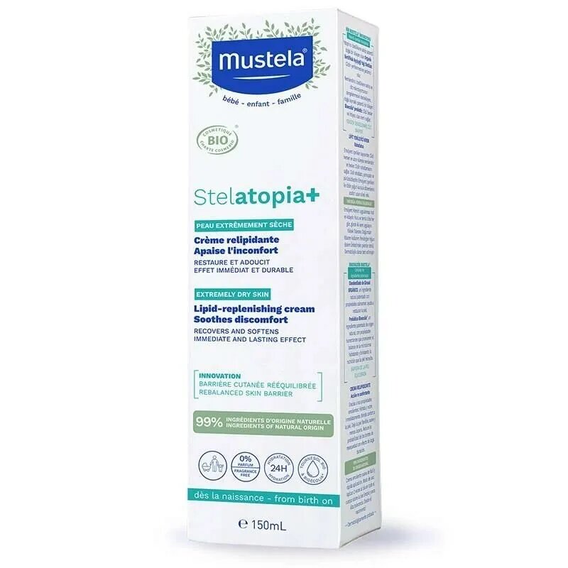 Mustela Stelatopia 150 мл Крем для регенерации липидов